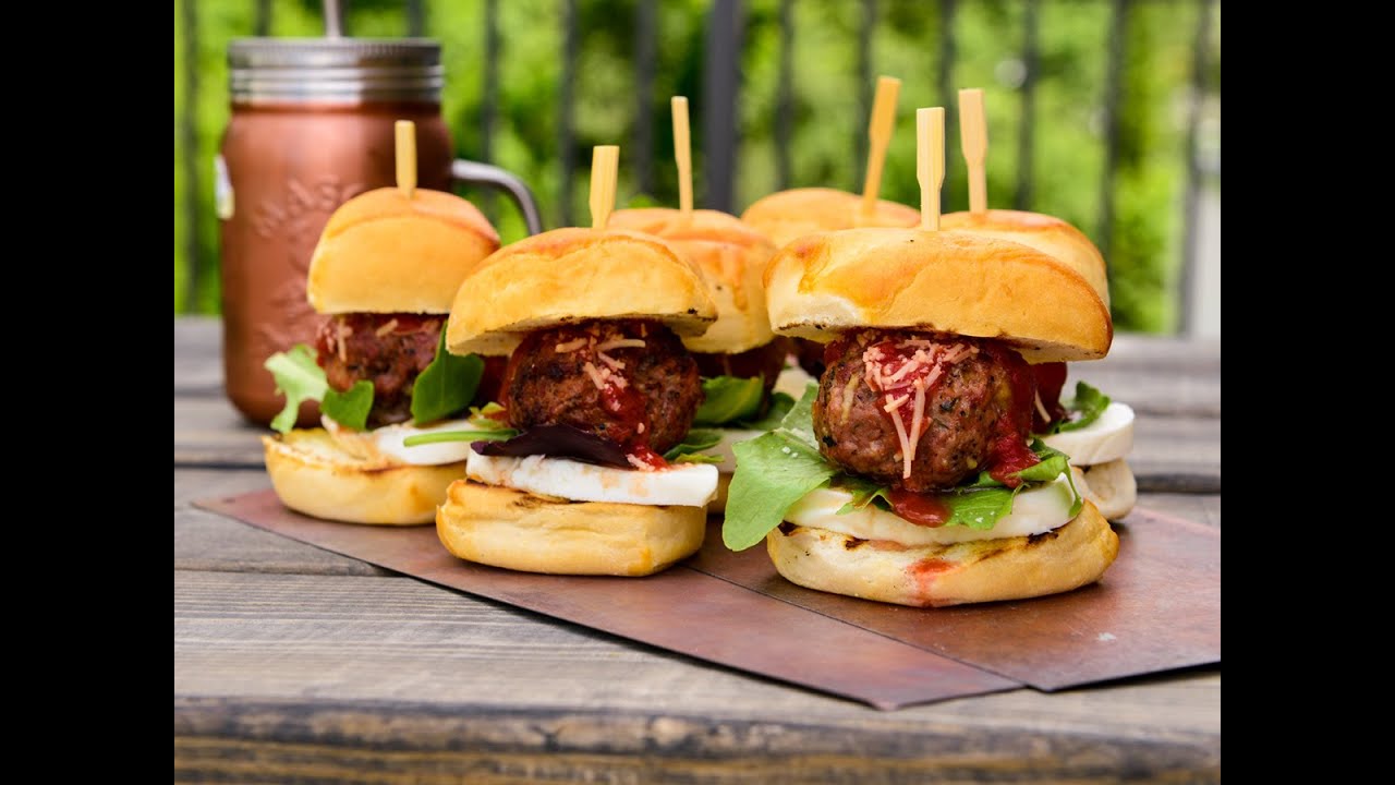 Pizza Meatball Sliders Recipe | Traeger Grills - YouTube