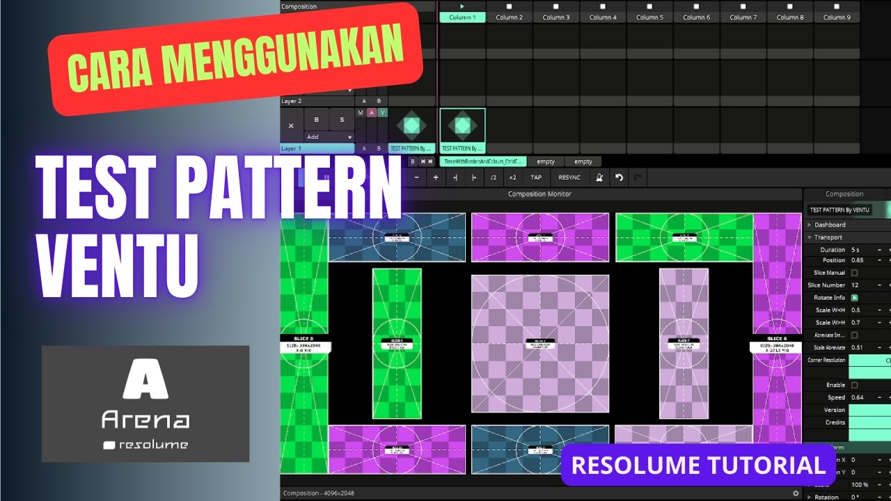 Ventu Test Pattern Tutorial || Resolume Tutorial - YouTube