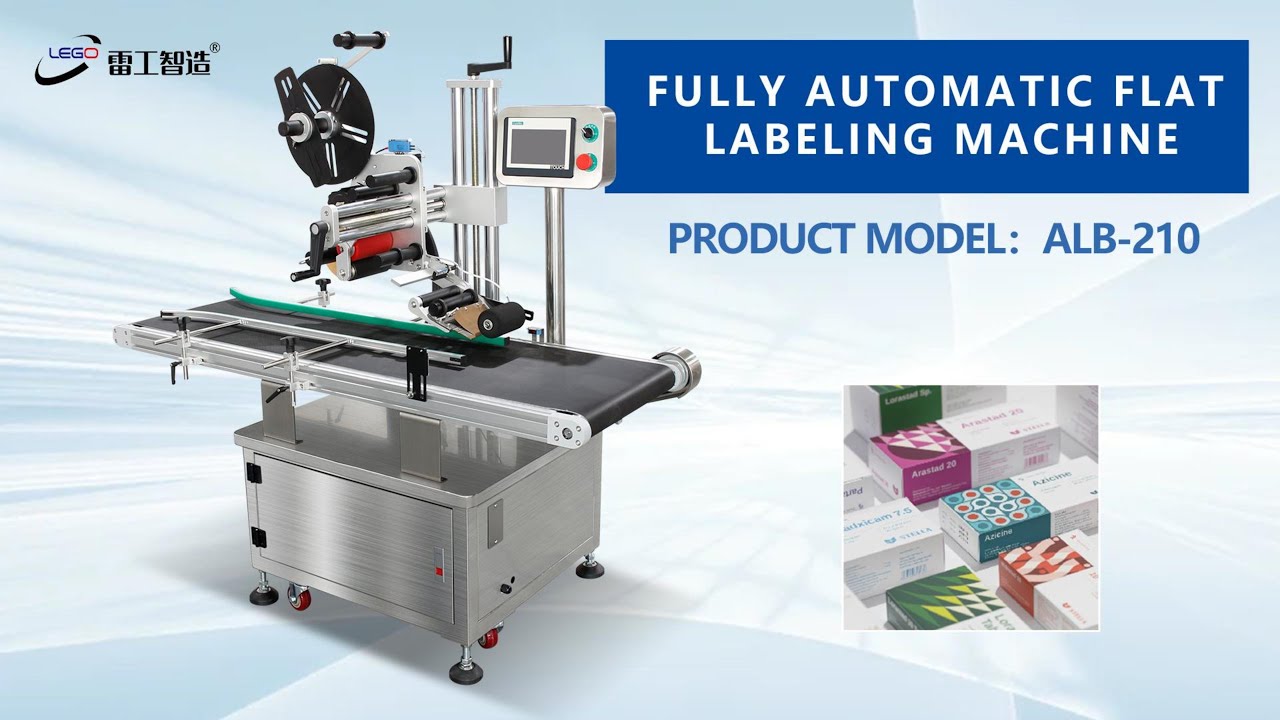 ALB-210 Stainless steel Automatic plane labeling Machine Lego packing ...