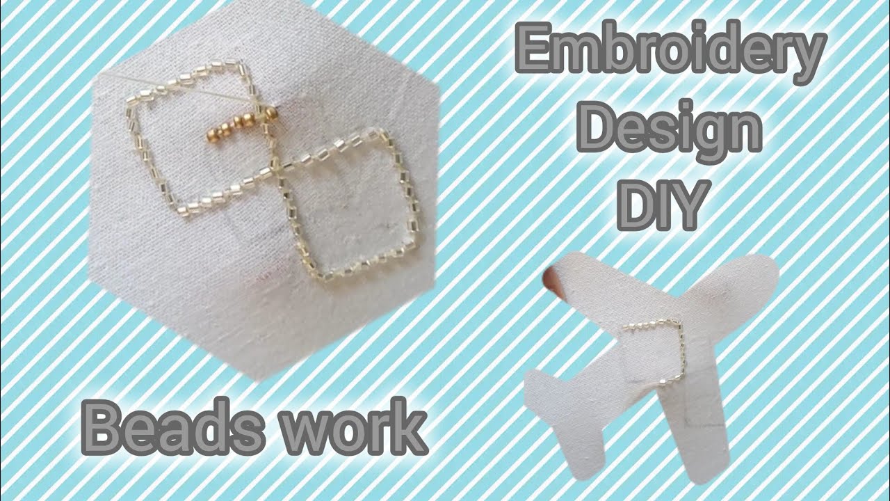 Simple design DIY embroidery border handwork - YouTube