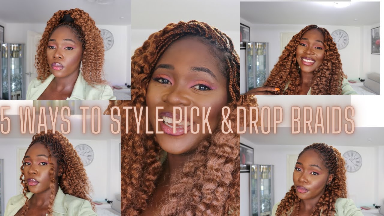 5 ways to style pick and drop braids / stylish braids for all women ...