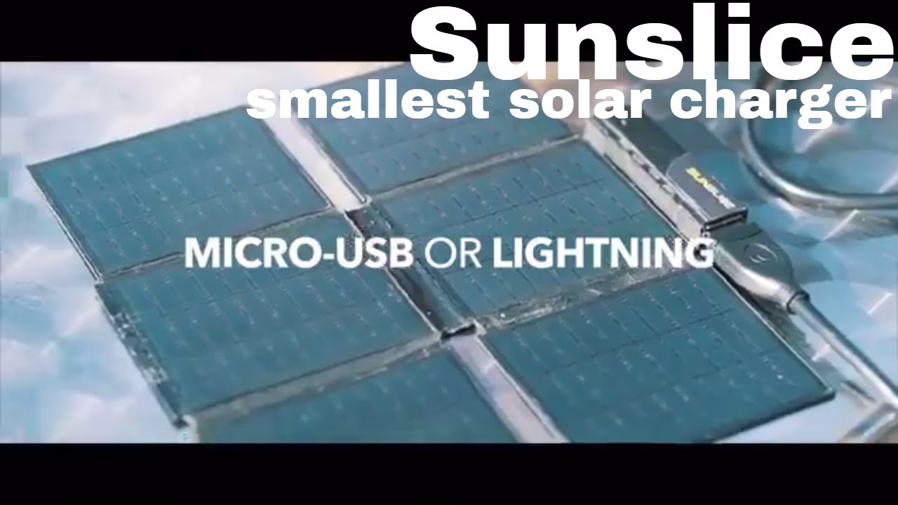 Sunslice: the smallest solar charger in the world ! - YouTube