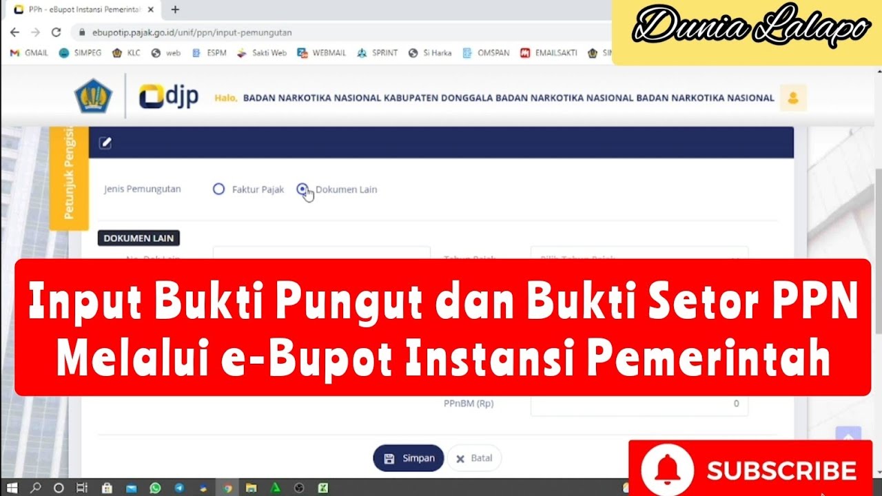 Cara Melapor Pajak PPN SPT Unifikasi eBupot Instansi Pemerintah (Input ...