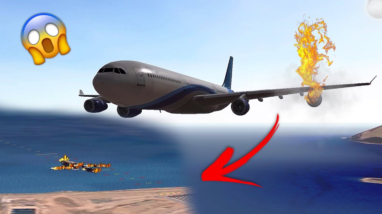 Realistic Huge Airbus A340 Midair Complication | A340 Emergency Plane ...