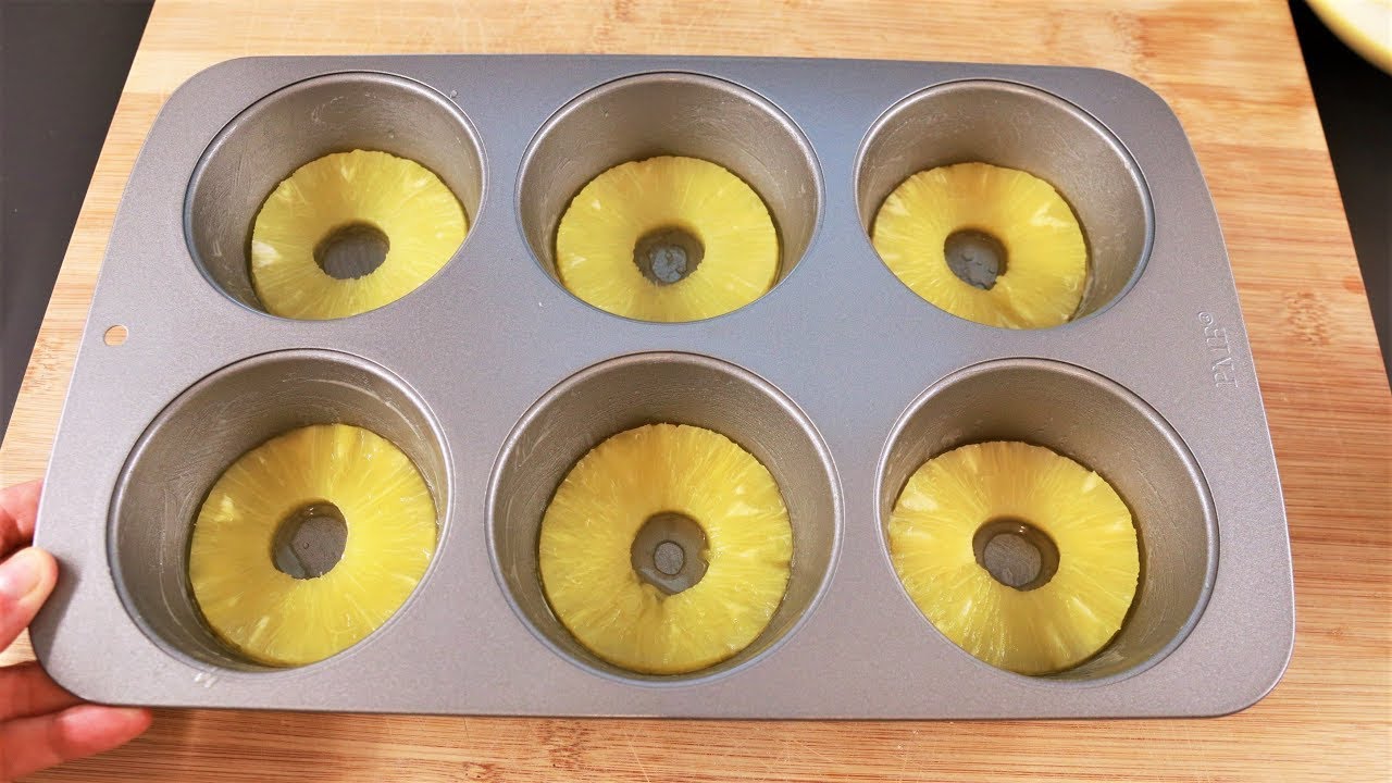 MINI TORTE all'ANANAS 🍍con impasto Semplice e Veloce - YouTube