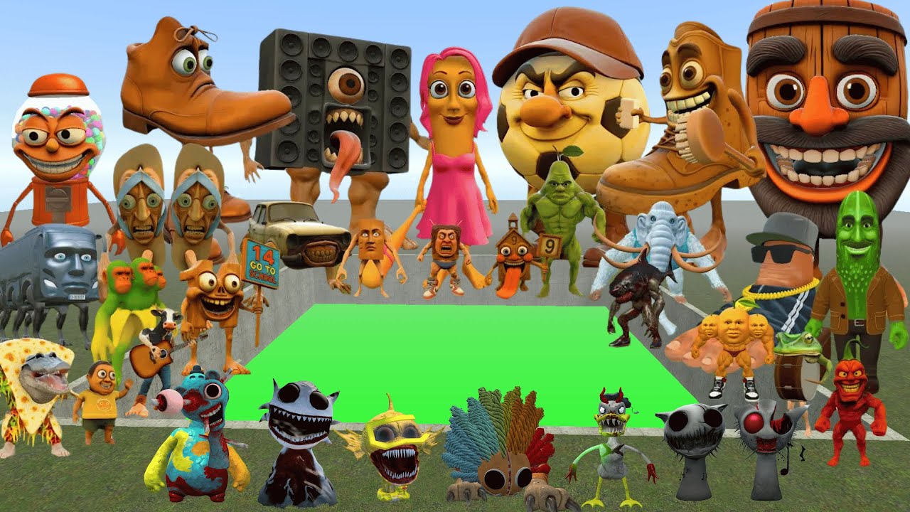 Gmod Stage: Mr. Wooden Barrel, Pickle Rick, Ghost Car, Walking Shoes ...
