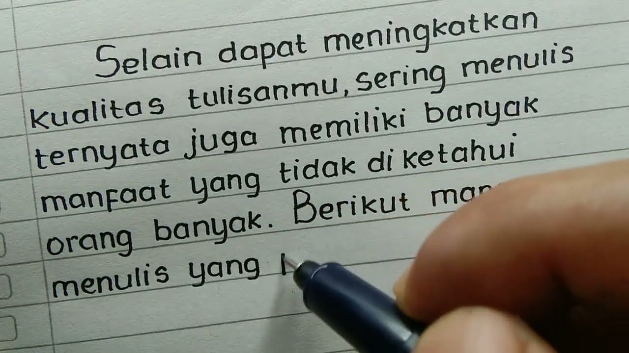 Tulisan Tangan Rapi dan Bagus - Latihan Menulis Rapi dan dan Bagus ...