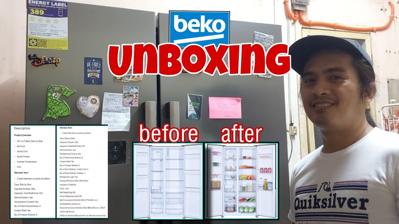 16.7 cu. ft. BEKO Inverter SBS Ref | unboxing - YouTube
