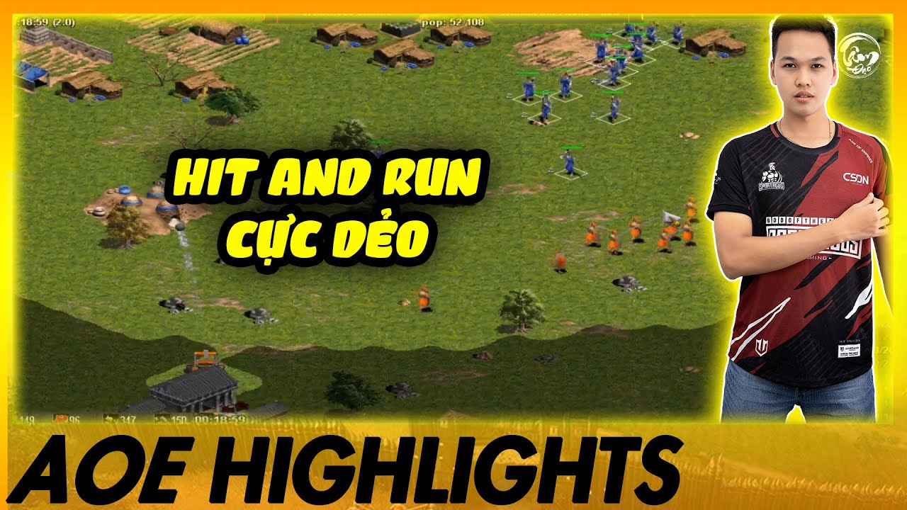 Hit and Run ĐẲNG CẤP - CSDN thủ nhà cực đơn giản | AoE Highlights - YouTube