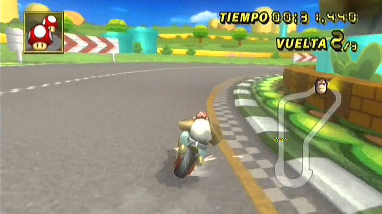 [MKWii] Luigi Circuit ~Bowser Bike - 01:10.385 by ★Høbbαχ★ - YouTube