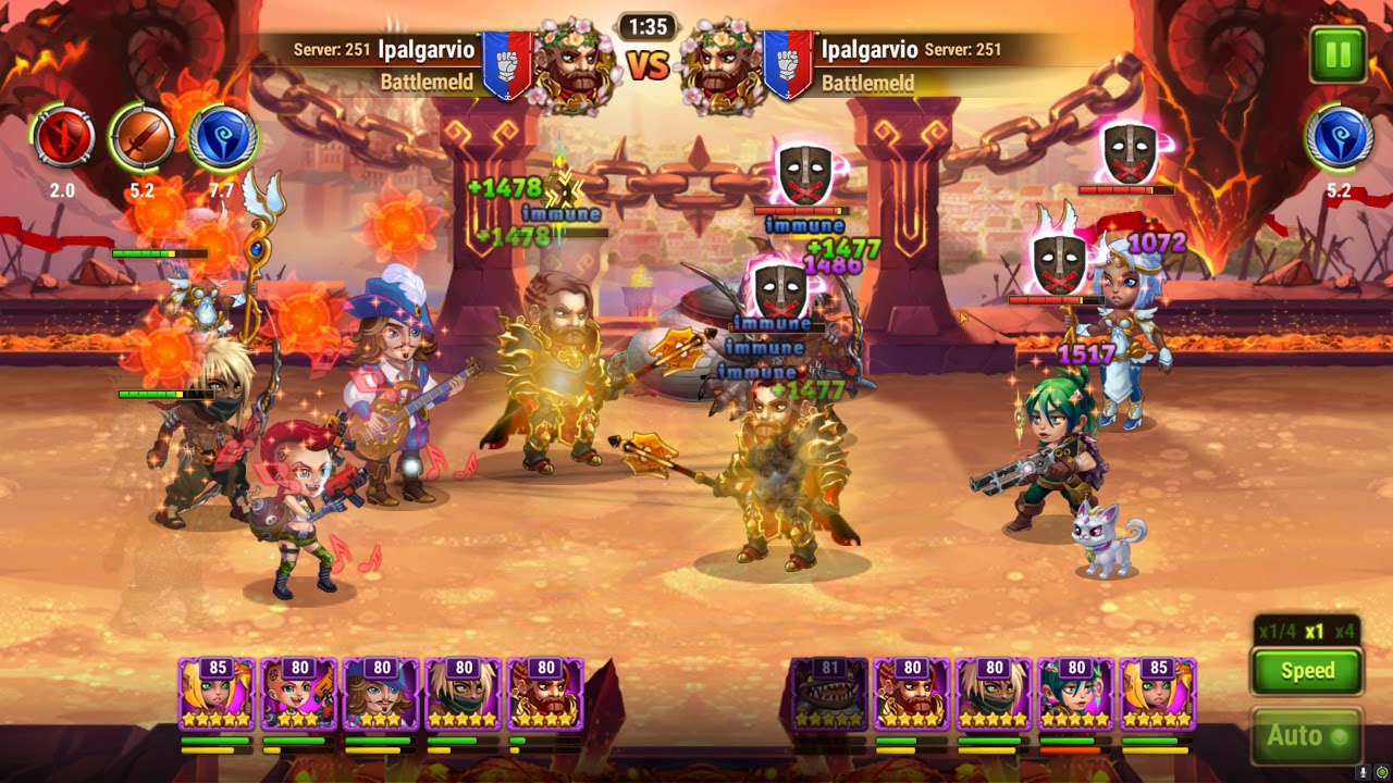 Hero Wars Mobile - Markus, Elmir, Daredevil, Sebastian, Thea combo ...