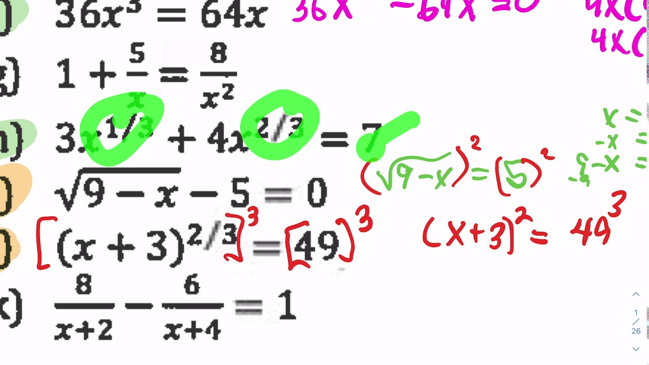 YSU 1510 Final College Algebra review - YouTube