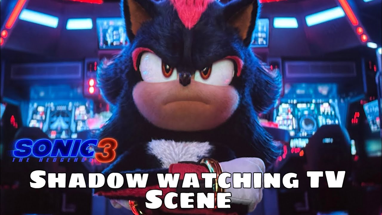 Shadow watching TV scene - Sonic the hedgehog 3 - YouTube