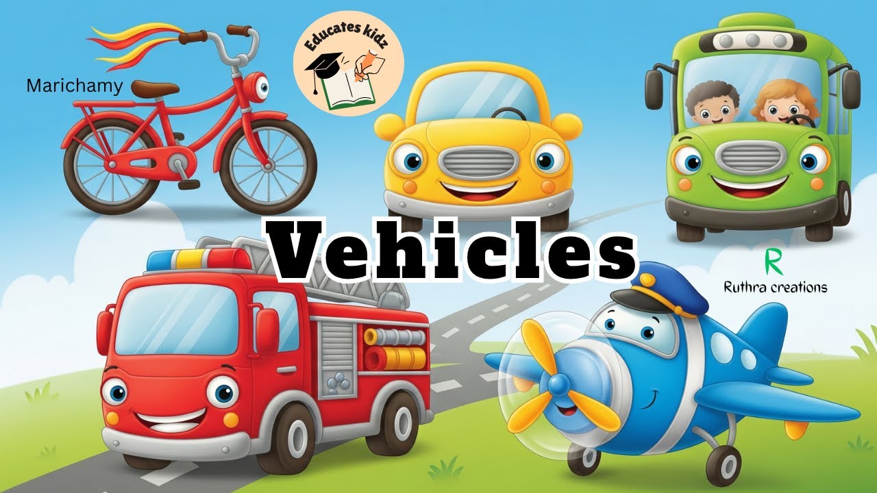 Vehicles ! @EducatesKidz #kids #kidseducation - YouTube