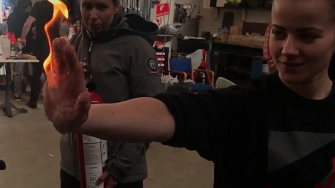 HAILEY HANSON FIRE STUNT TRAINING DAY 1 - YouTube