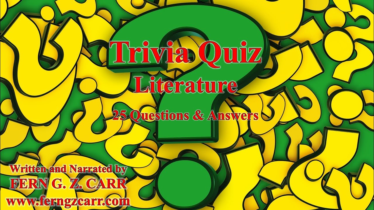 Trivia Quiz - Literature - YouTube