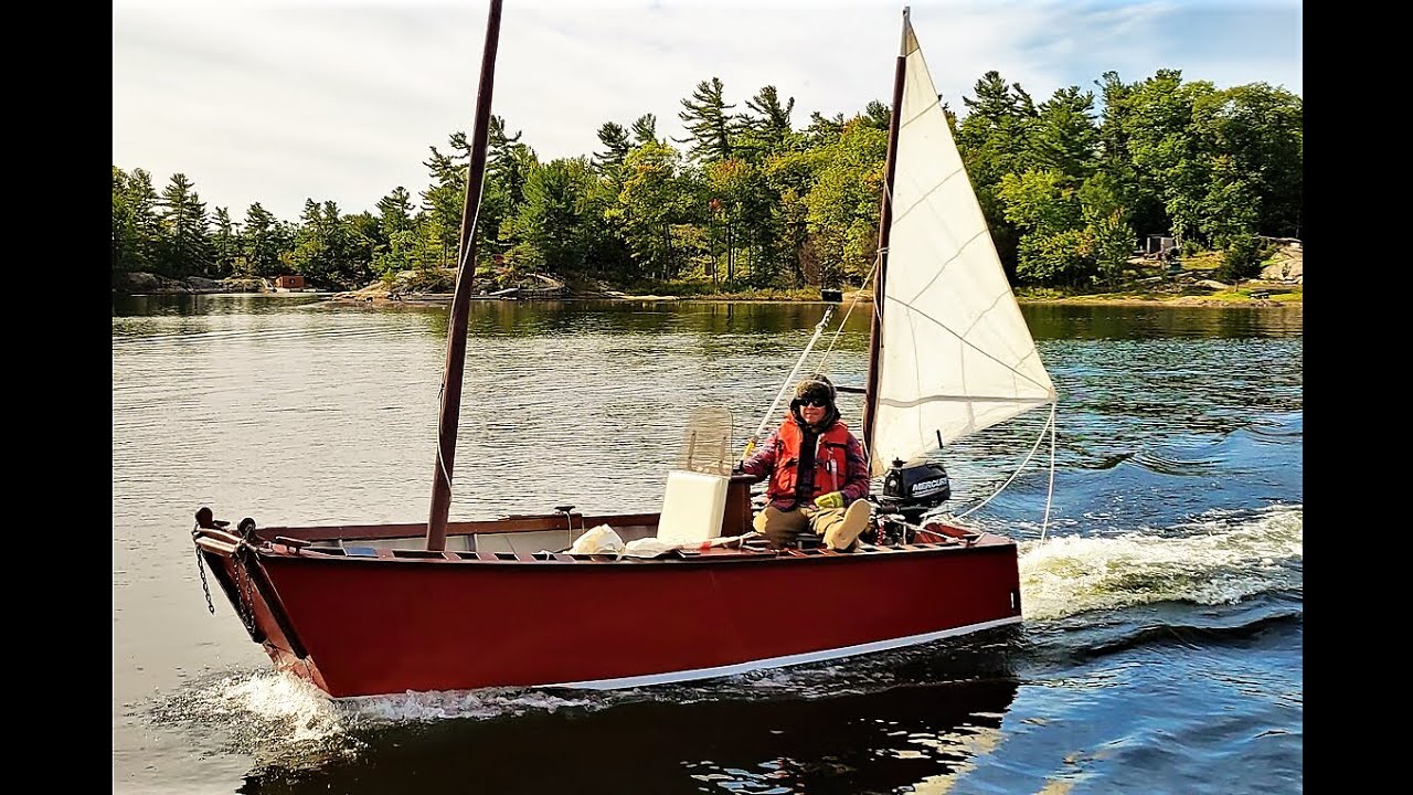 One of Kind, 14' Motor Sailer, Landing Craft, Camper - YouTube