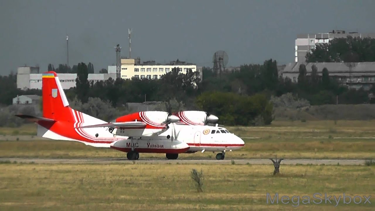 Antonov An-32P take off at Kulbakino - Nikolayev - (UKOR) - YouTube