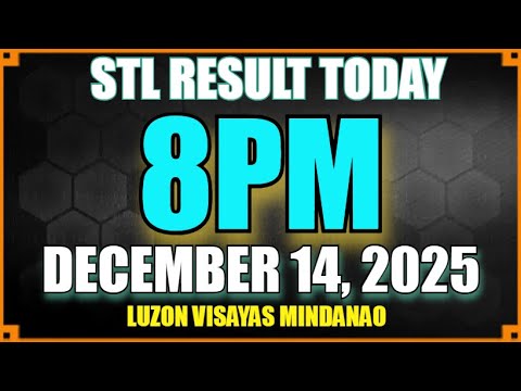 Stl Result Today [8pm MINDANAO DECEMBER 14, 2025] Pcso Lotto - YouTube