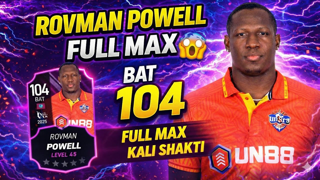 ROVMAN POWELL 🥵 | BAT 104 🤯 | #DREAMCRICKET - YouTube