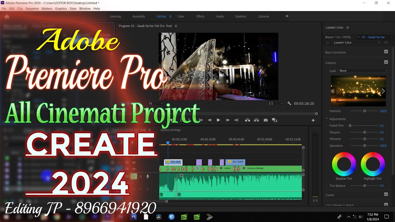 adobe premiere pro cinematic cut to cut project 2024 ! All premiere pro ...