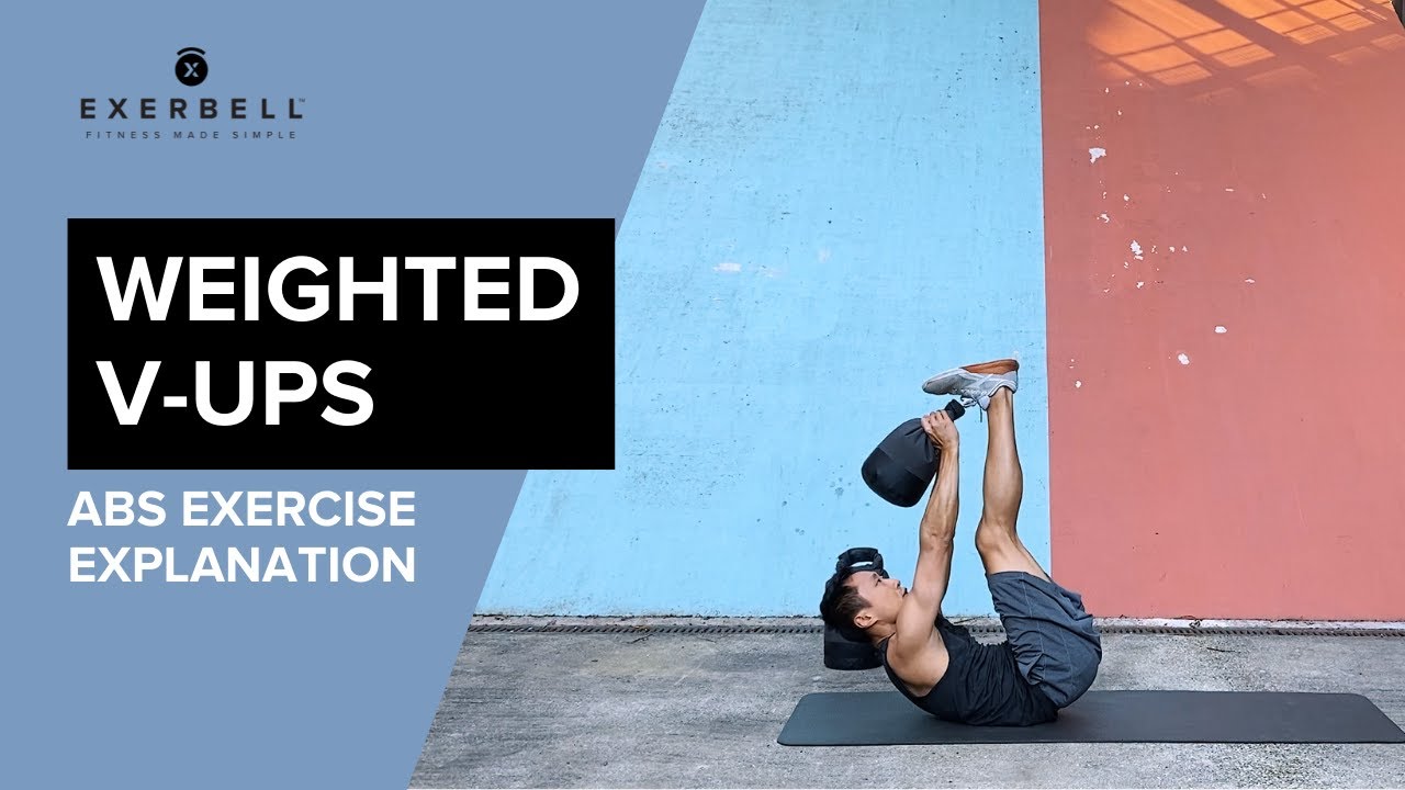Weighted V-Ups with Exerbell | abs exercise - YouTube