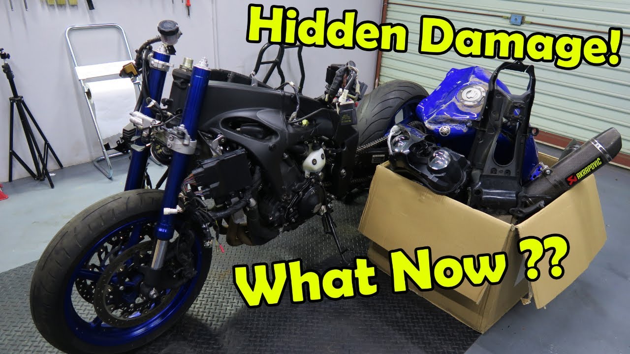 Rebuilding A Crashed 2014 Yamaha R1 Part 2 - YouTube