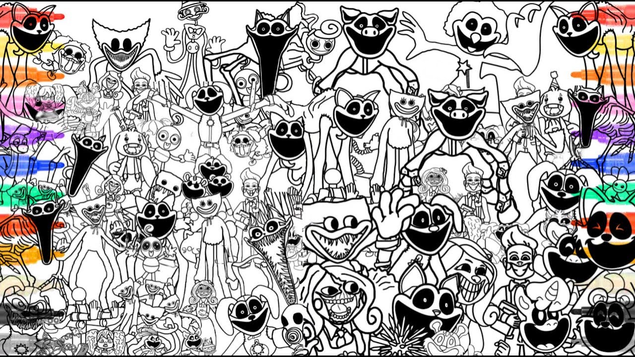 POPPY PLAYTIME CHAPTER 3 Coloring Pages / How To COLOR All BOSSES and ...