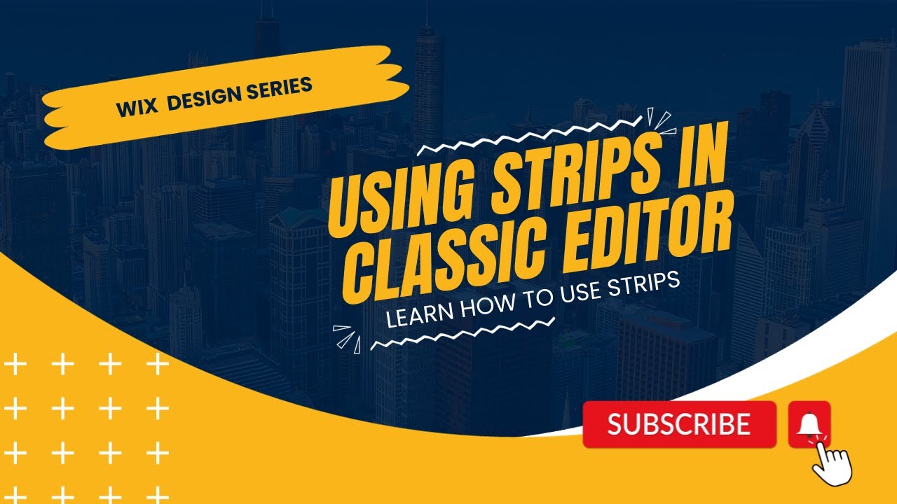 Using Strips in the Wix Classic Editor - YouTube