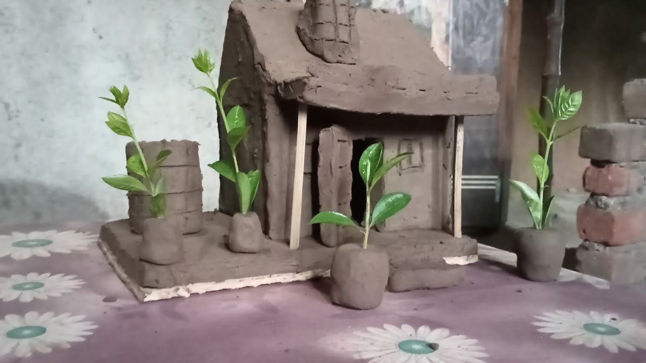how to build miniature clay house। amazing clay ideas। - YouTube