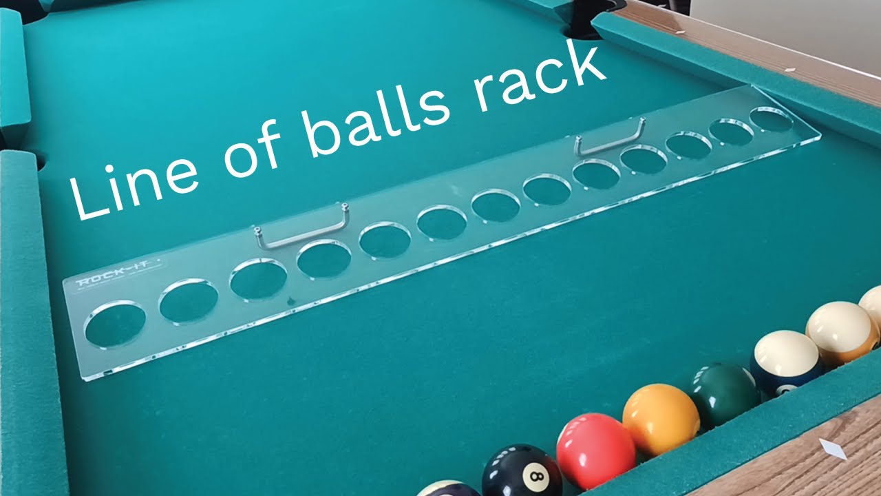 Line of balls rack - shooting rows - YouTube