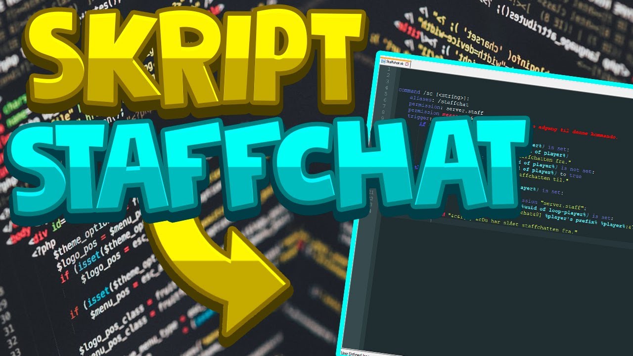 Lær at skripte: Staffchat - Skript Søndag #10 - YouTube