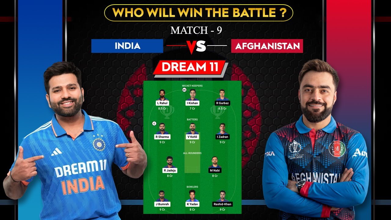 India vs Afghanistan Dream 11 Team | ICC World Cup 2023 | IND vs AFG ...