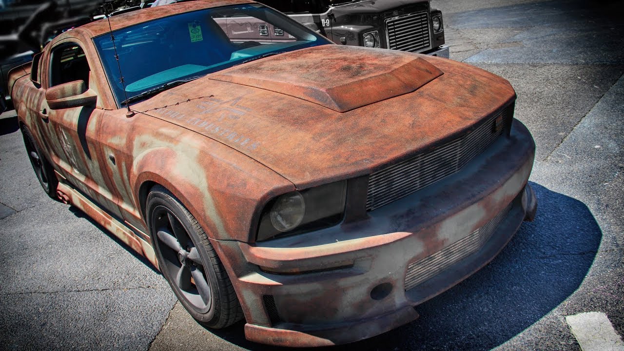 FORD MUSTANG Rust Painting Custom Car #SCN2018 - YouTube