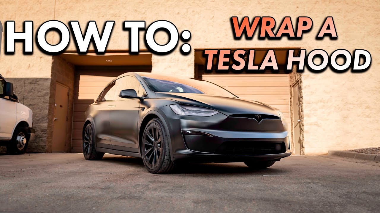 HOW TO VINYL WRAP A HOOD | TESLA MODEL X - YouTube