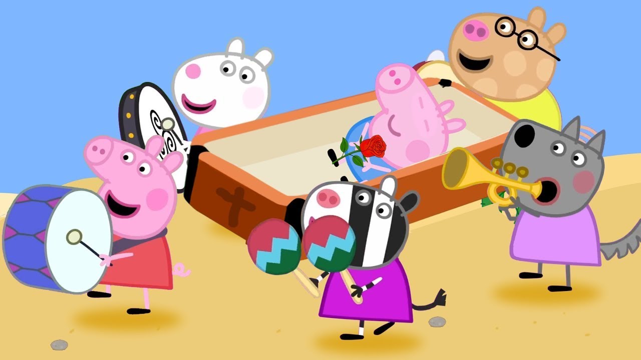 The Funeral, Peppa Pig Family | Funny Cartoon parody - YouTube