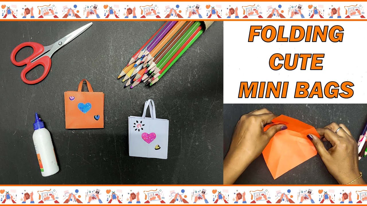 #craft 01|Folding cute mini bags | Craft Tutorial | #papercraft #art # ...