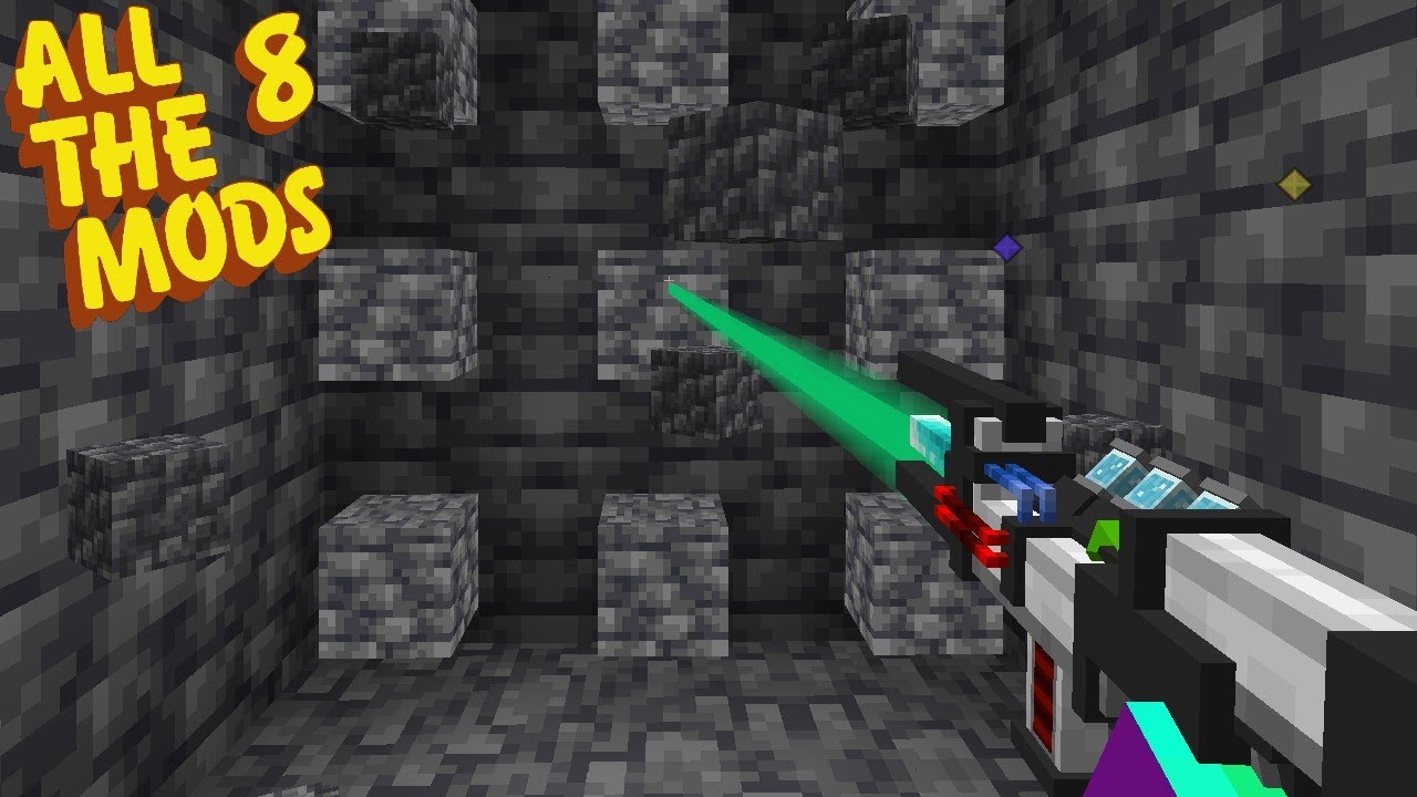 Laser Miner Gun - EP12 - All The Mods 8 - YouTube