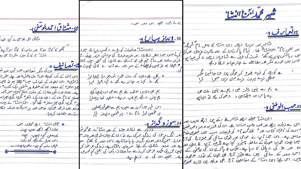 شیر محمد ابن انشإ || تبصرہ نگاری || Biography of ibn insha || Sheer ...