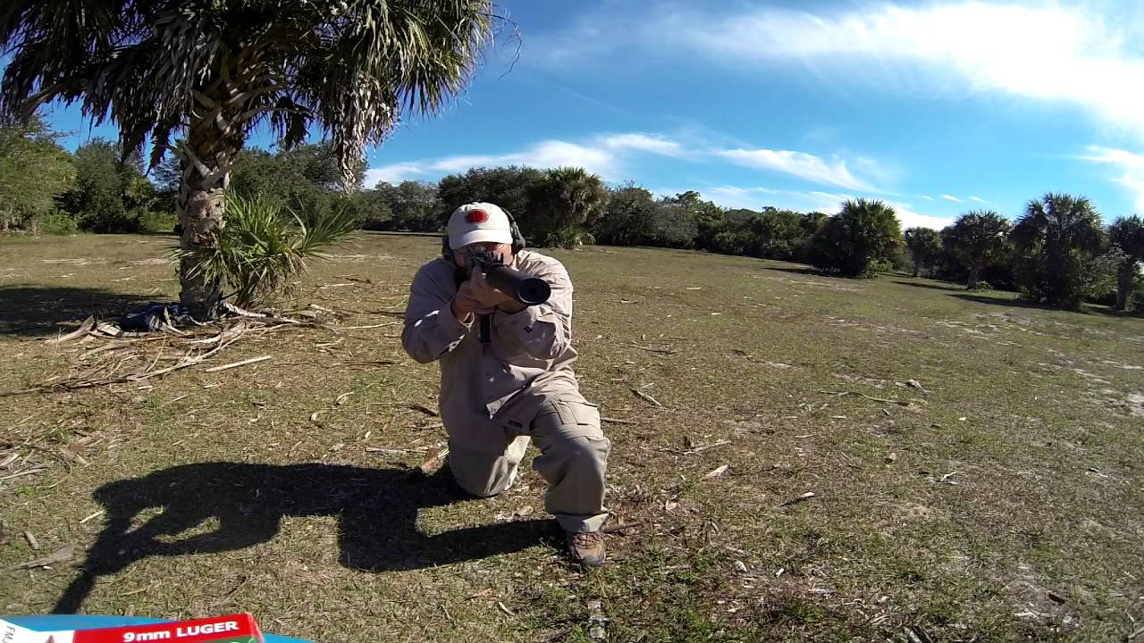 A little fun with a Suppressed Mini Uzi Submachine Gun - YouTube