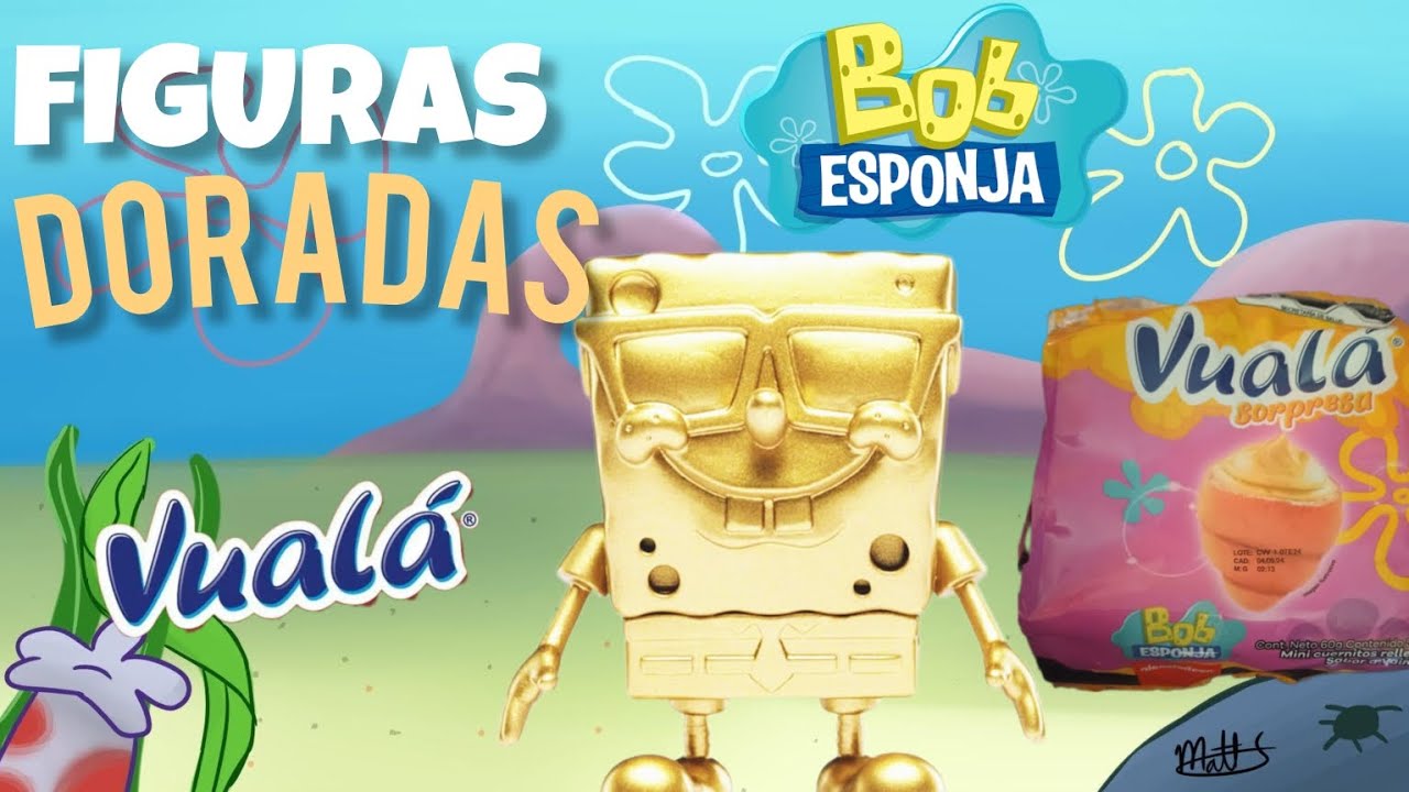 BOB ESPONJA FIGURA DORADA DE VUALA SORPRESA?🔥 Empaque filtrado. - YouTube