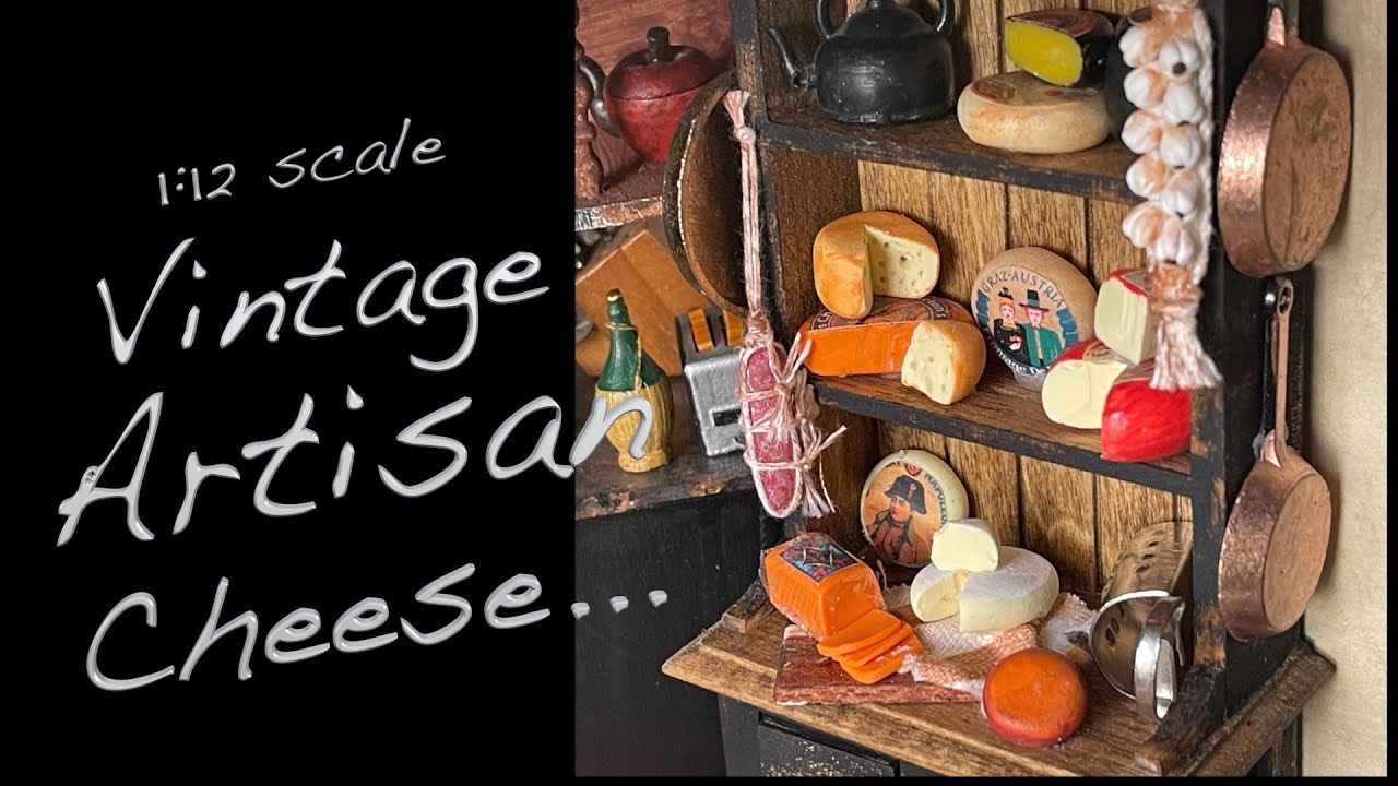 Make your own Miniature Artisan Vintage Cheese with Polymer Clay - YouTube