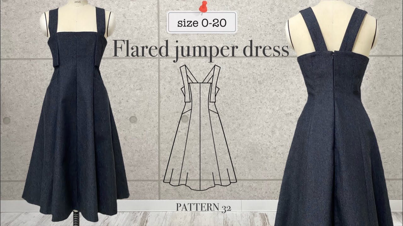TUTORIAL* How to make a Flared jumper dress +pattern32 - YouTube
