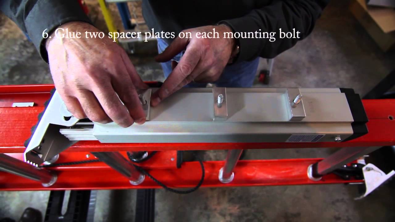 Levelok Permanent Mount Ladder Levelers Installation on Werner D6400 2 ...