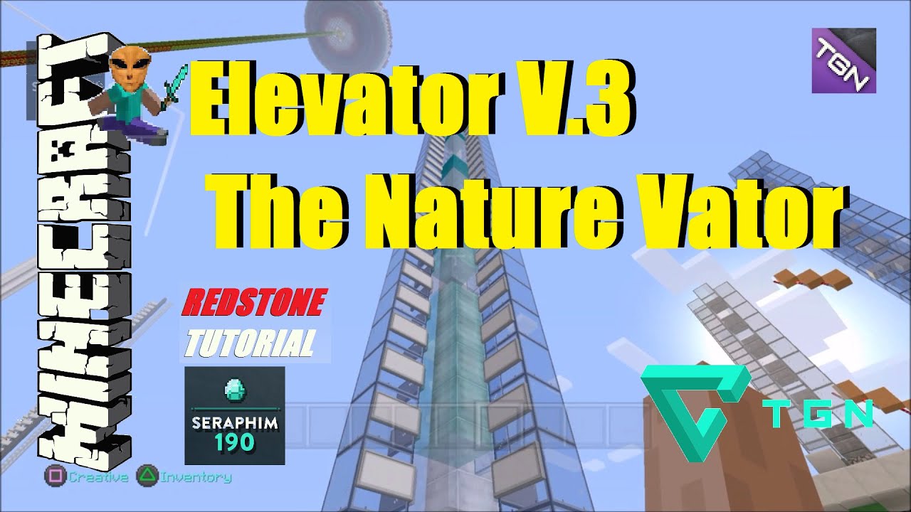 Minecraft: Elevator V.3 Nature Vator TU25 (Tutorial) Episode: 257 - YouTube