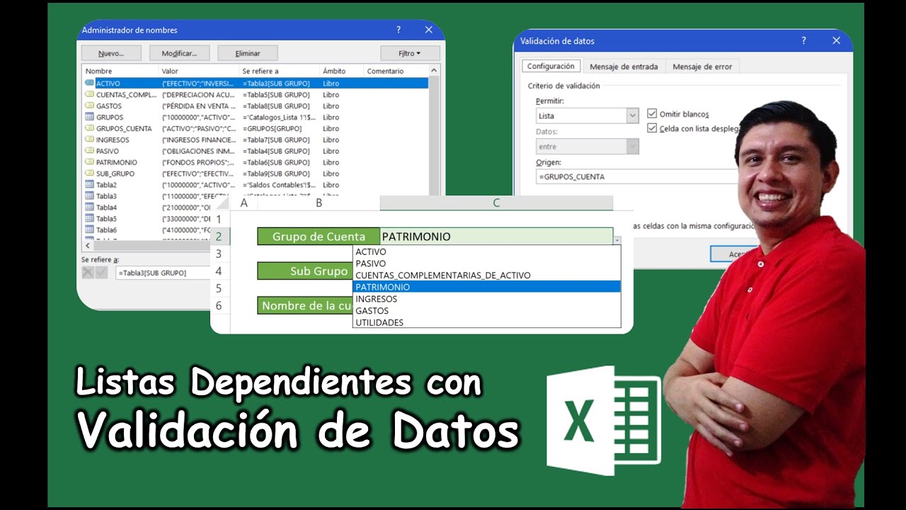 Creando Listas Desplegables con Validación de Datos - YouTube