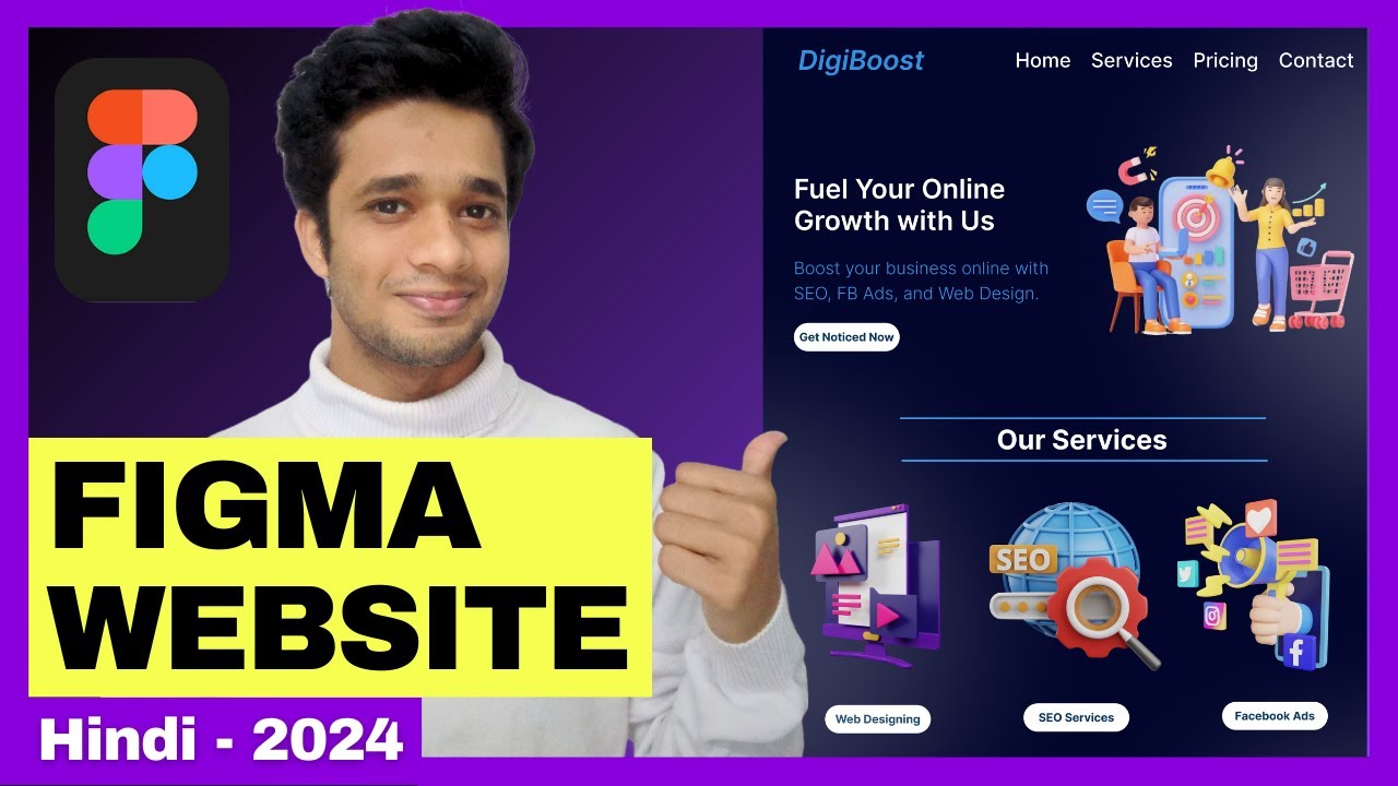Figma Web Design Tutorial | Beginners | 2024 | Hindi - YouTube