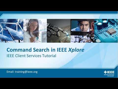 Command Search in IEEE Xplore Feb 2021 - YouTube