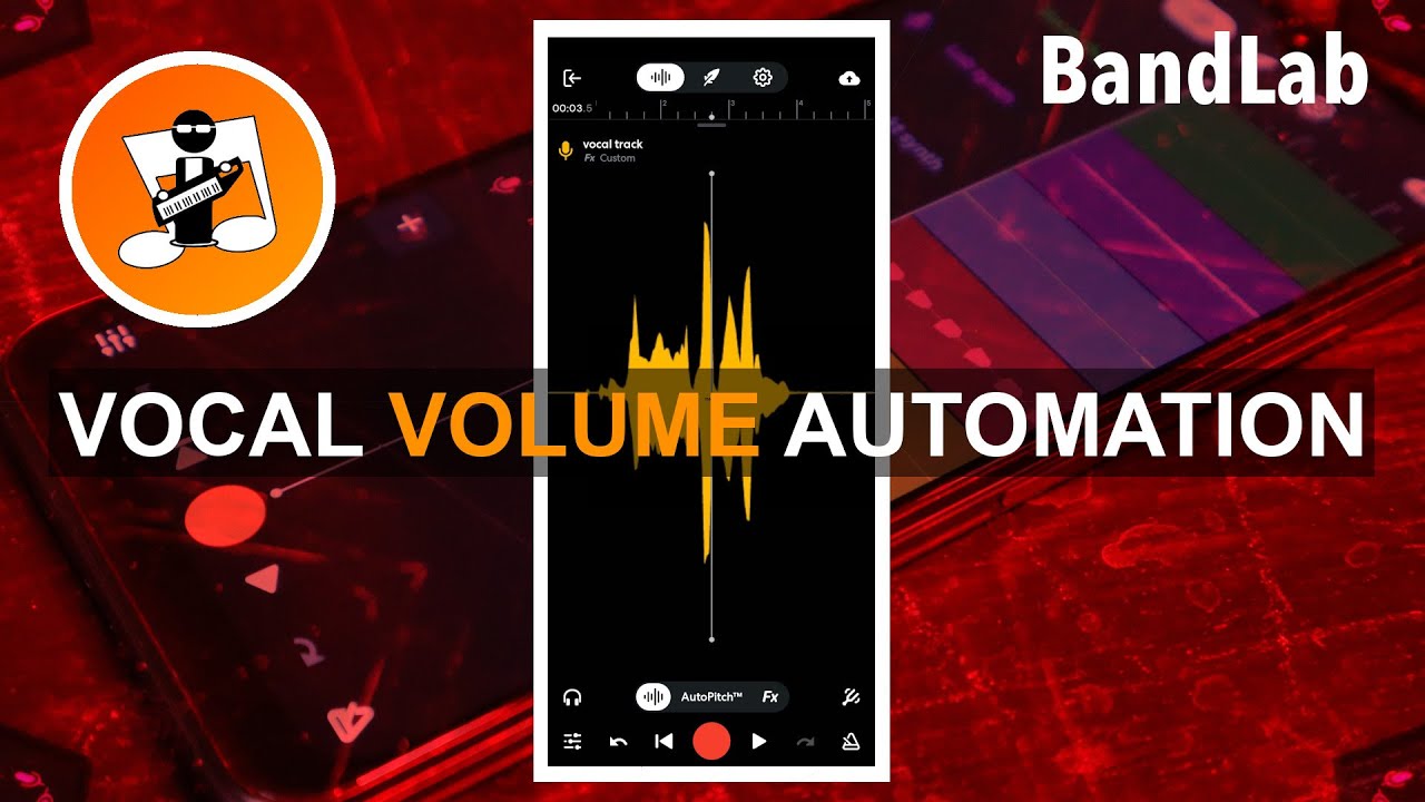 How to set different volume levels on your vocal track in Bandlab - YouTube