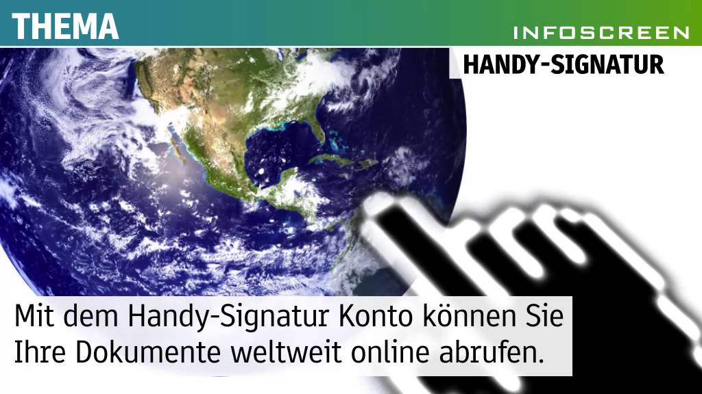 Handy-Signatur Konto & A-Trust auf Infoscreen - YouTube